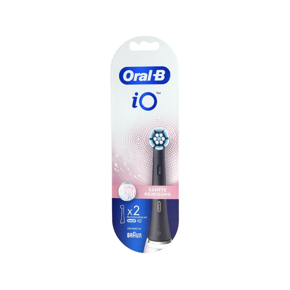 ORAL-B iO Gentle Care Black końcówki do szczoteczki elektrycznej ORAL-B iO czarne 2 sztuki ...