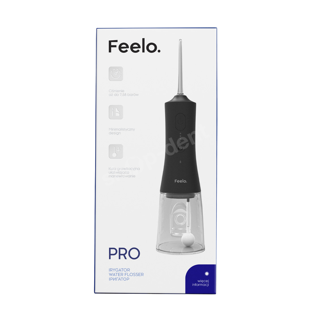 Zestaw Feelo PRO Black irygator bezprzewodowy i płyn do czyszczenia ...